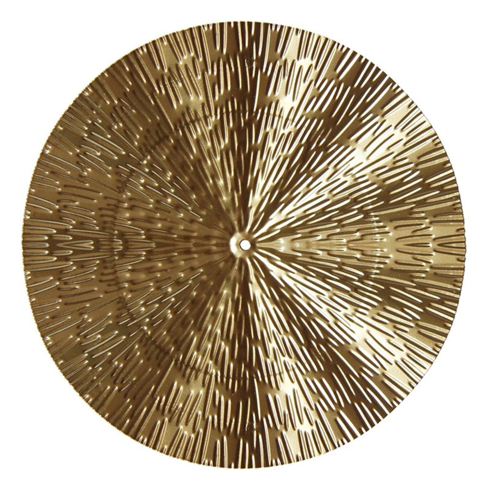 LKWLPD Modern Geometric Wall Art Disc - Sculptural Golden Metal ...