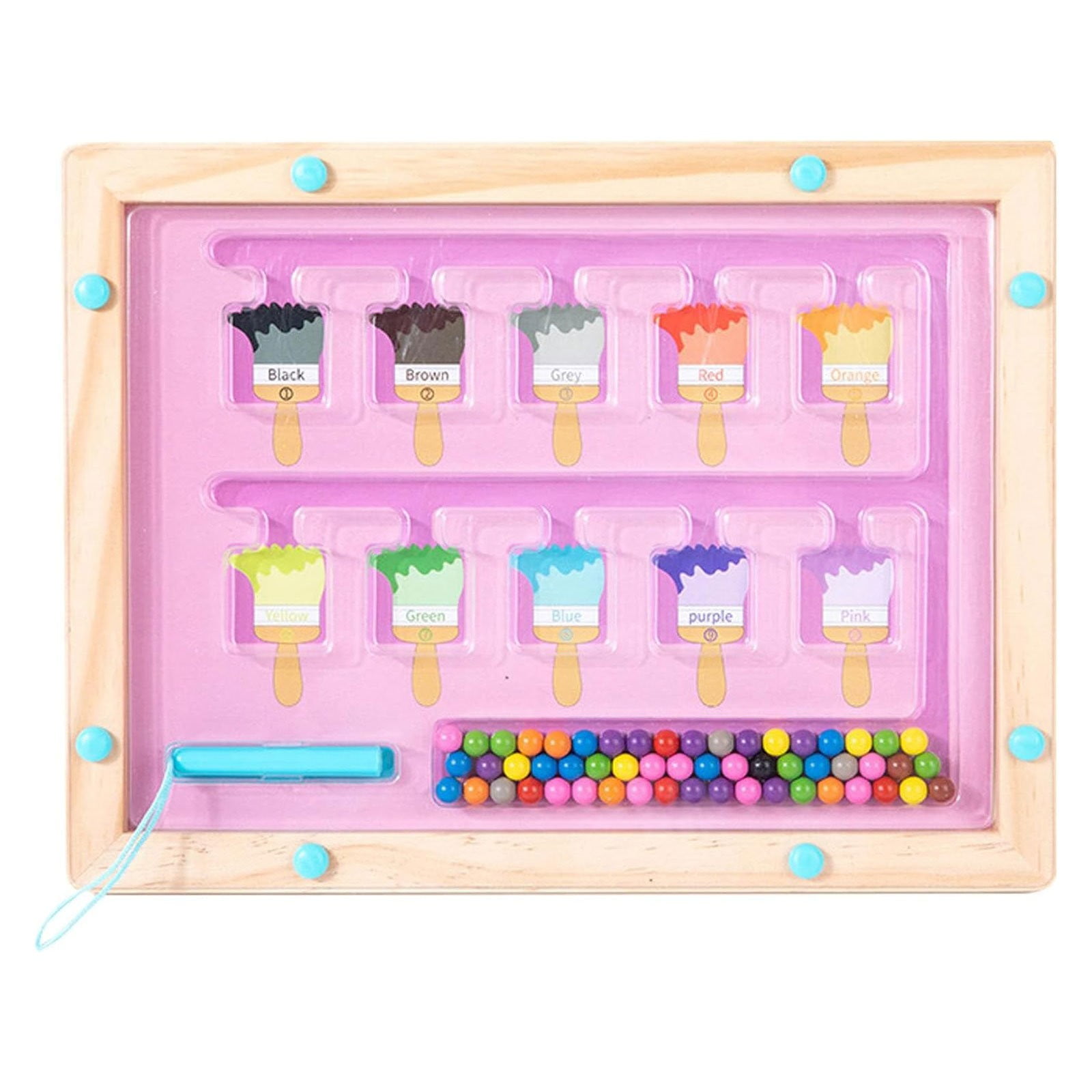 LKWLPD Montessori Toy Color Sorting Toy Color Matching Maze Funny Count ...