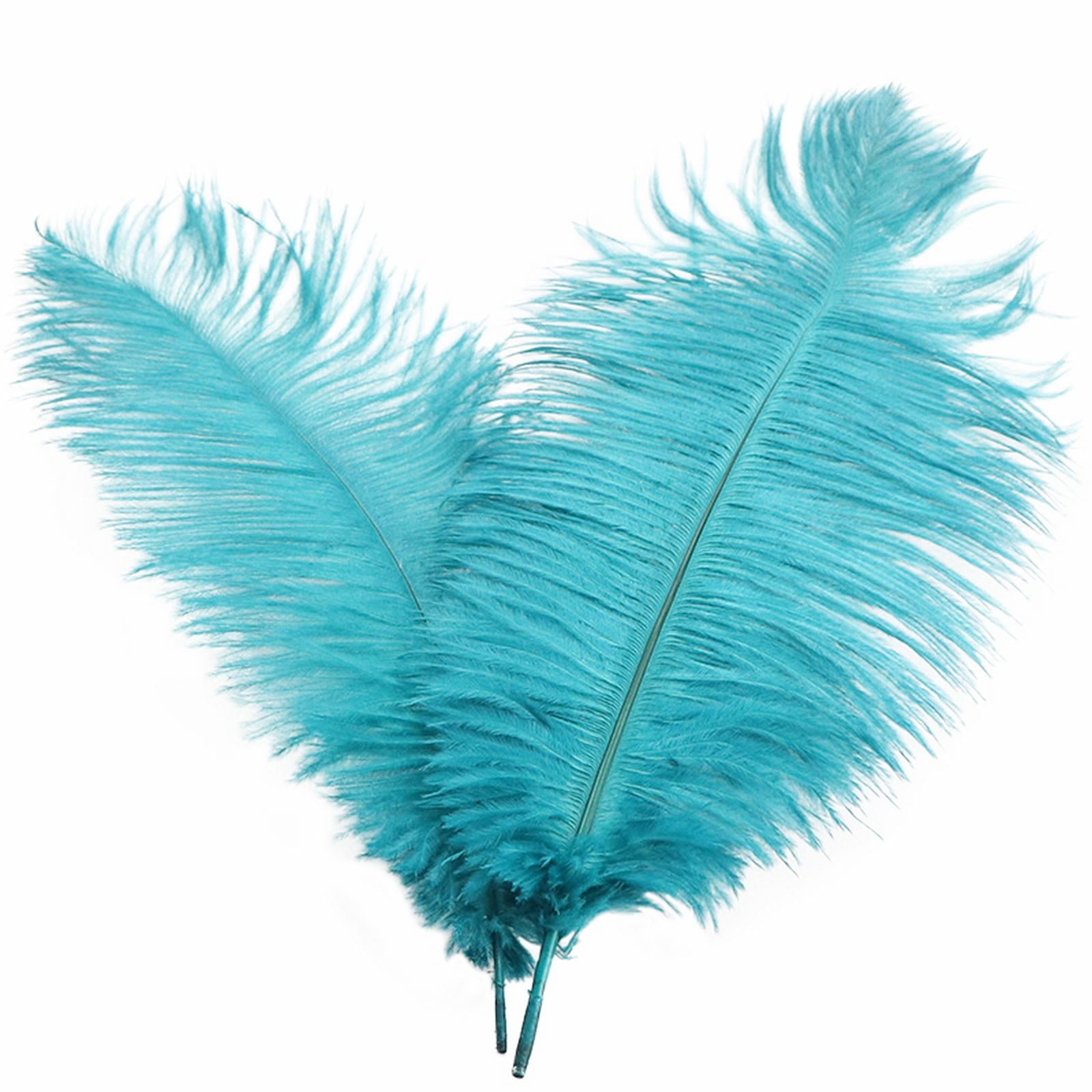 LKWLPD Rose Gold Flowers Ostrich Feathers 11.8-13.8inch for Wedding ...