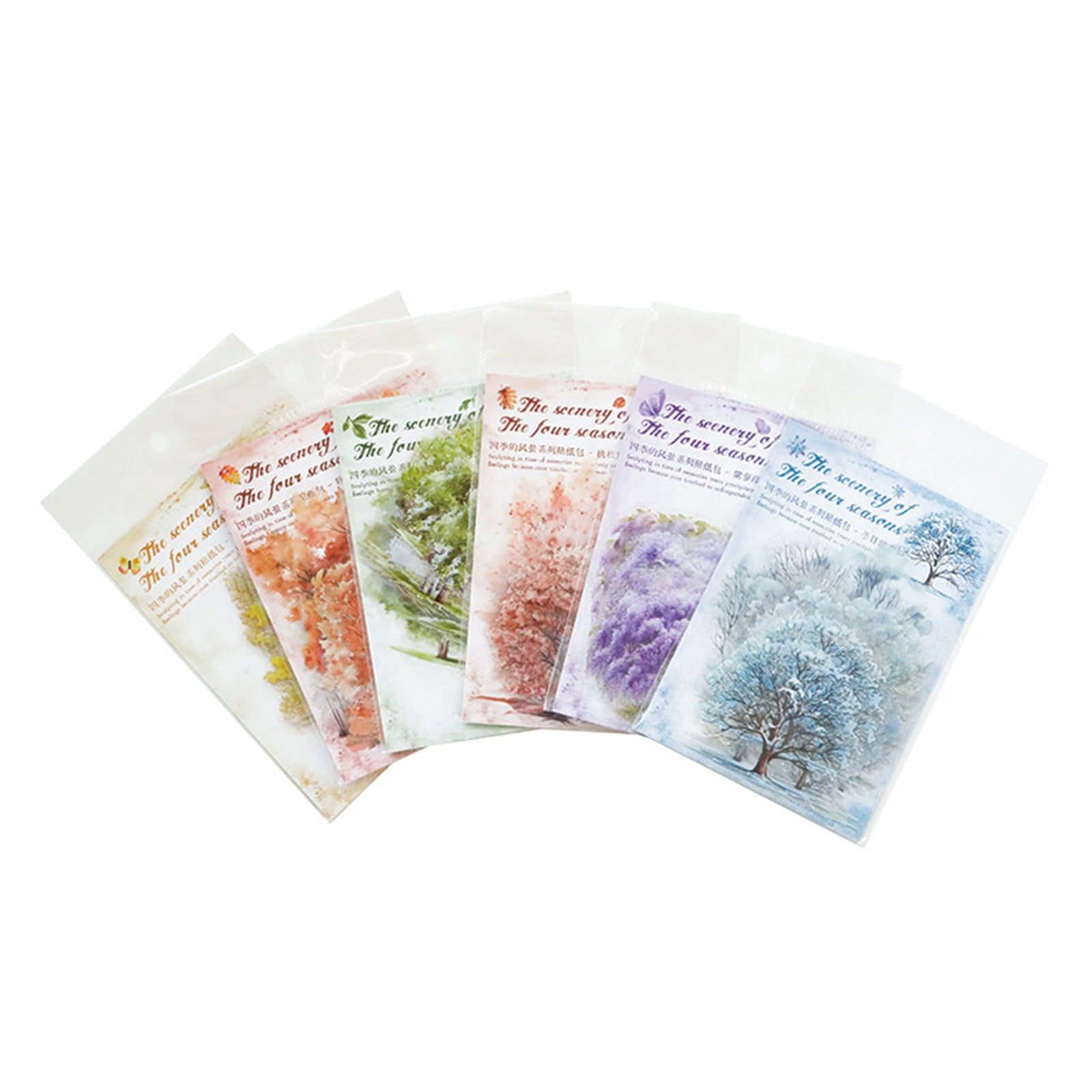 LKWLPD Scenery Sticker Set (20 Sheets) Sticker Books Forest Journaling ...