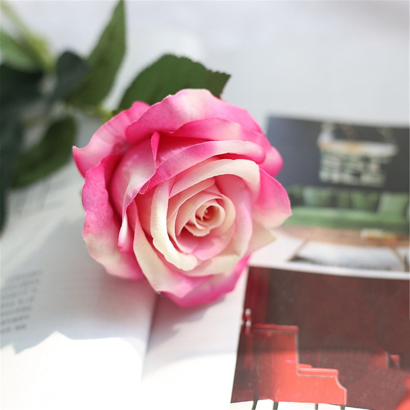 LKWLPD Silk Roses Artificial Rose Flowers Rose Wedding Bouquetss Floral ...