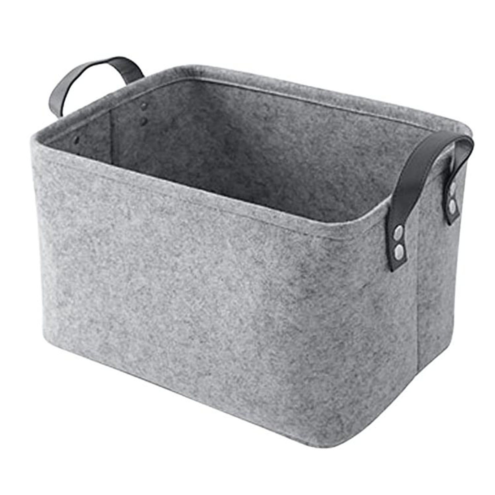 LKWLPD Storage Basket Collapsible Rectangular Felt Storage Bins With Pu ...