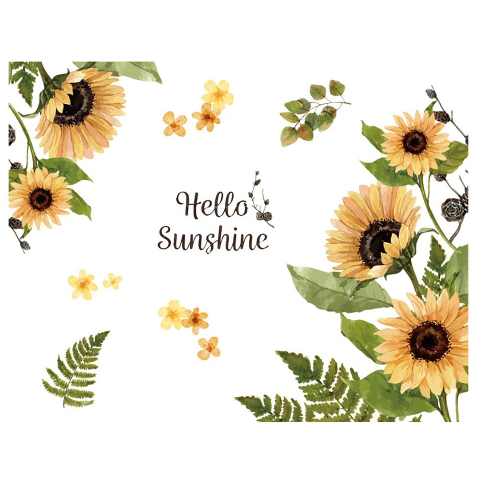 LKWLPD Sunflower Wall Decals Peel and Stick Decor for Living Room ...