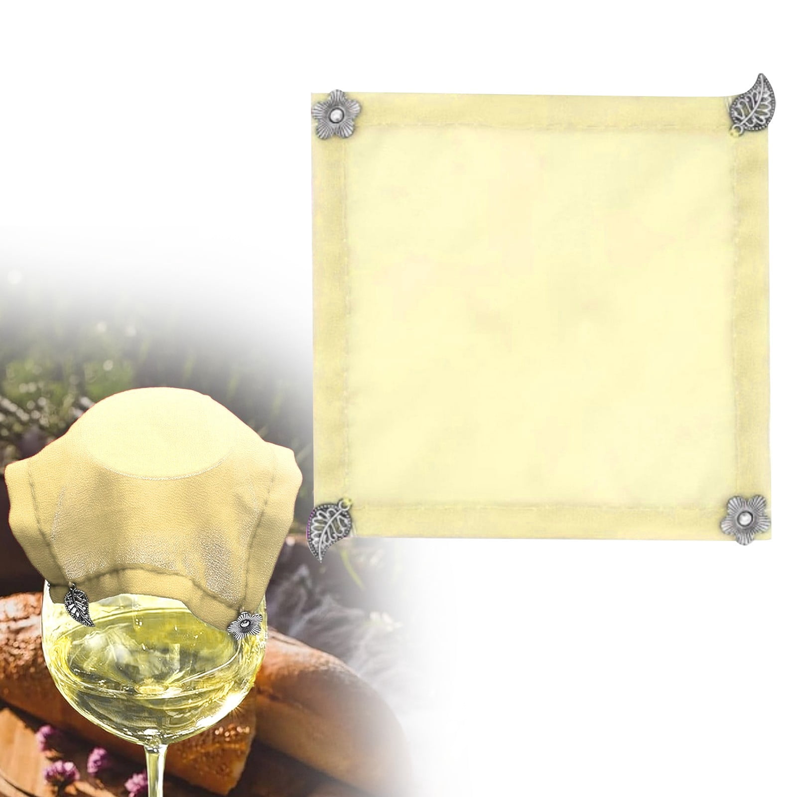 LKXGBMY 1 Pcs Wine Glass Covers to Keep Bugs Out, Weighted Breathable ...