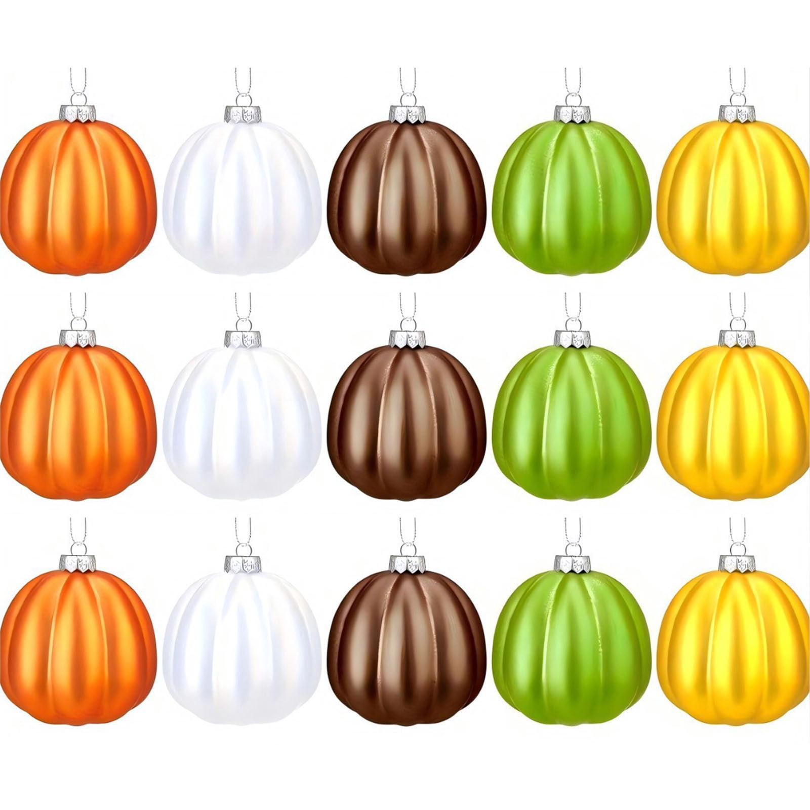 LKXGBMY 15Pcs Hanging Pumpkin Decor,5 Colors 5cm Thanksgiving Ornaments ...
