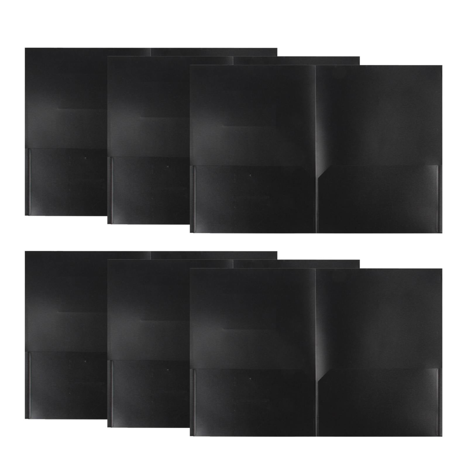 LKXGBMY 6PCS Plastic Folders with 2-Pocket, Folders with Label Pocket ...