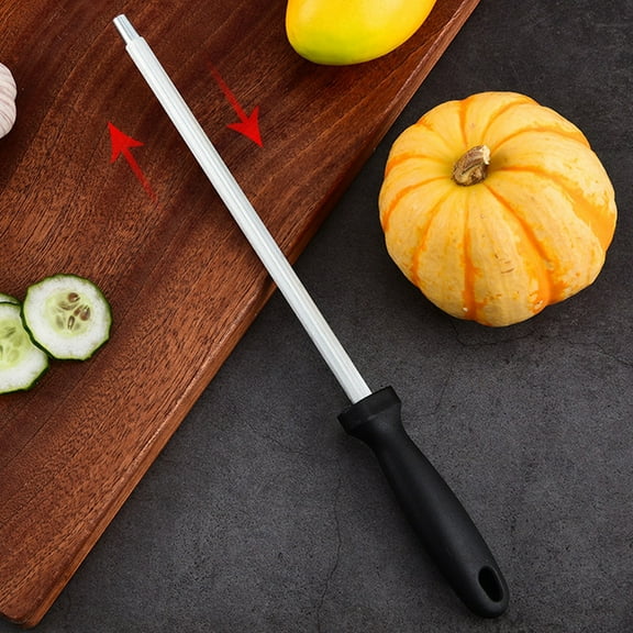 Knife Sharpener Rod, Kitchen Knives Sharpener Carbon Steel Professional ...