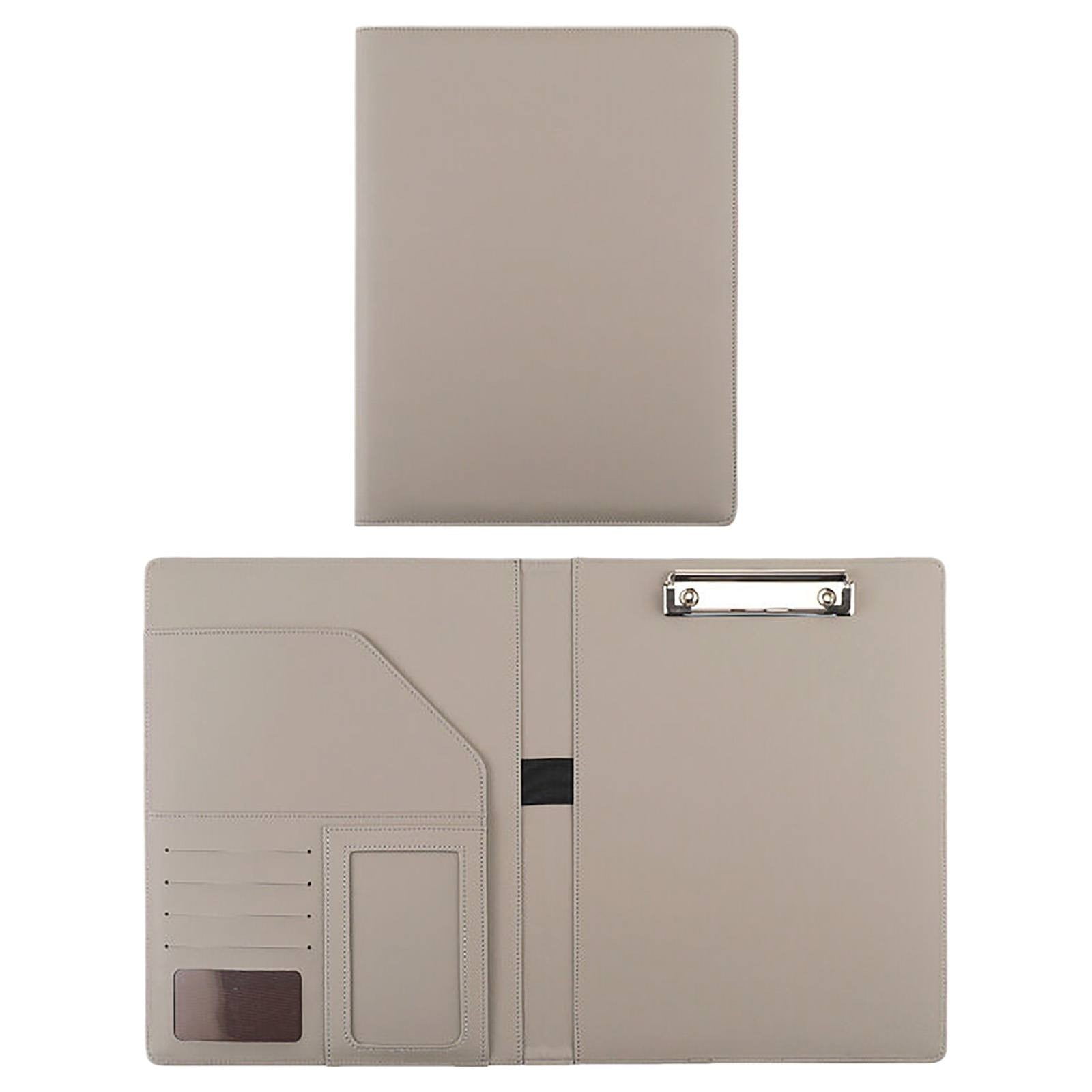 LKXGBMY PU Leather Portfolio Folder with Clipboard Clip,Resume Folder ...