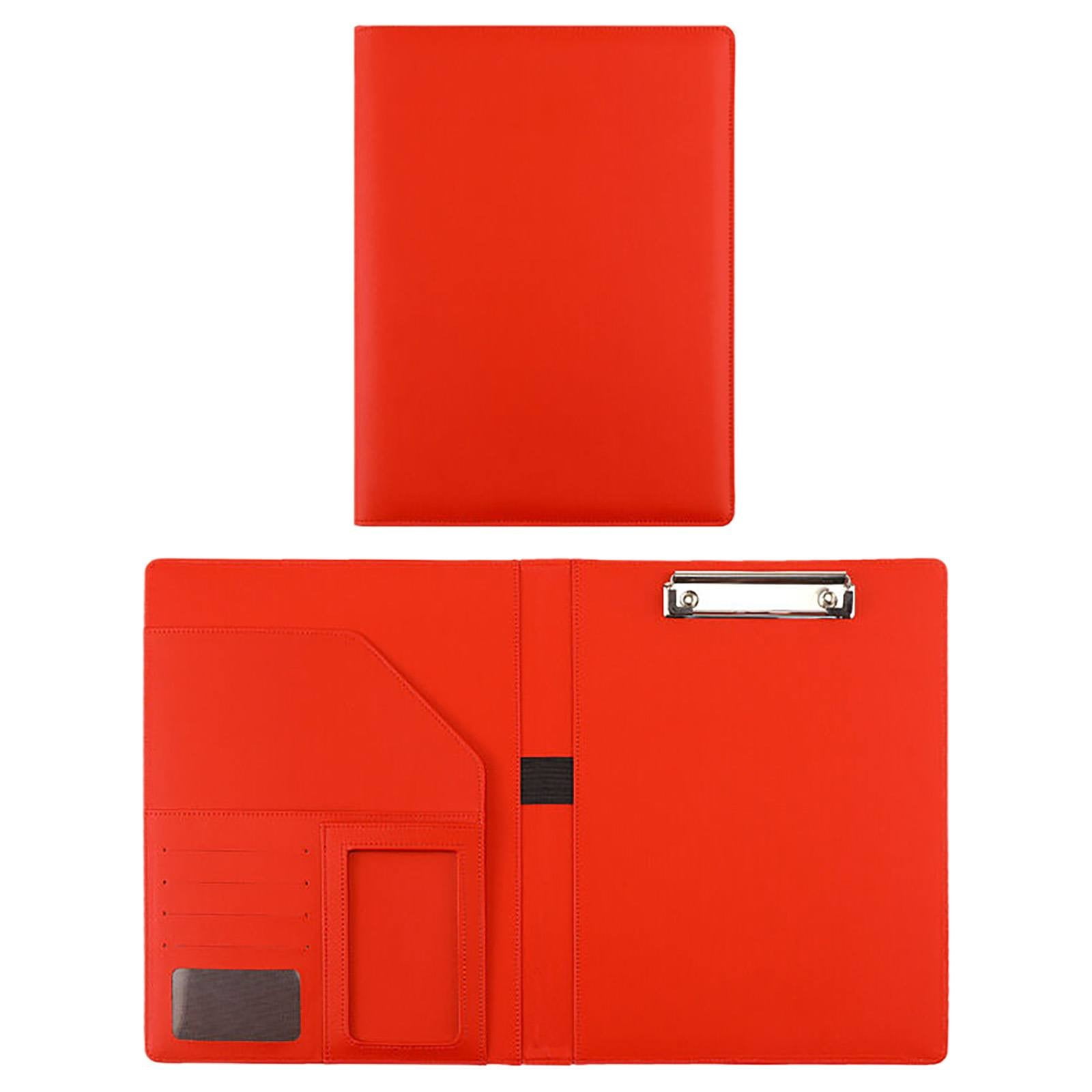 LKXGBMY PU Leather Portfolio Folder with Clipboard Clip,Resume Folder ...