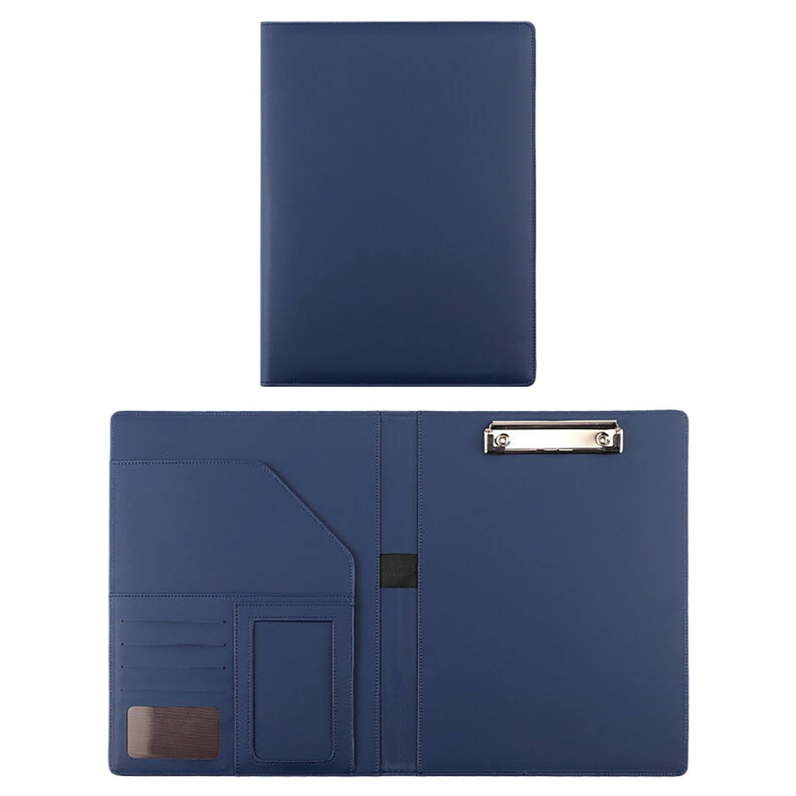 LKXGBMY PU Leather Portfolio Folder with Clipboard Clip,Resume Folder ...