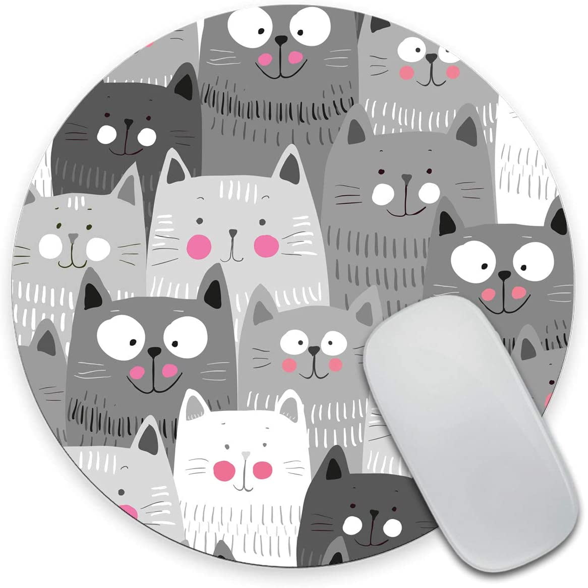 LKYUHGS-Cats Round Mouse Pad, Office Mousepad, Computer Mousepads ...