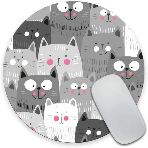 LKYUHGS-Cats Round Mouse Pad, Office Mousepad, Computer Mousepads ...