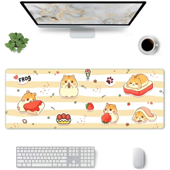 LKYUHGS-Cute Hamster Mouse Pad XL Large Mousepad Non Slip Rubber Base ...