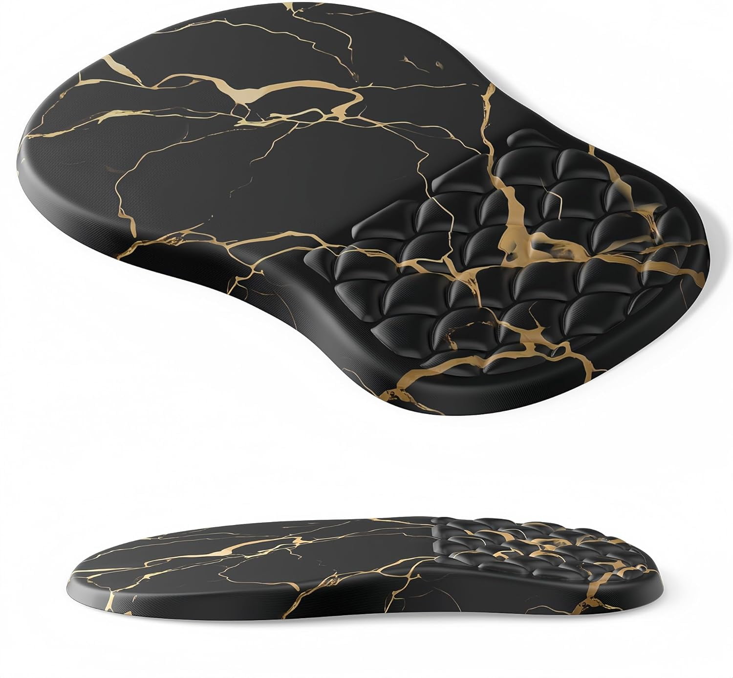 LKYUHGS-Ergonomic Mouse Pad Wrist Support,Black Barble Wrist Rest ...