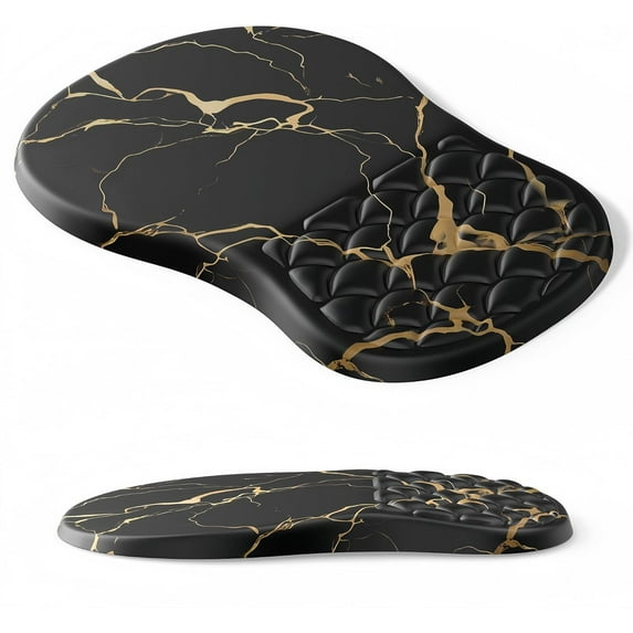 LKYUHGS-Ergonomic Mouse Pad Wrist Support,Black Barble Wrist Rest ...