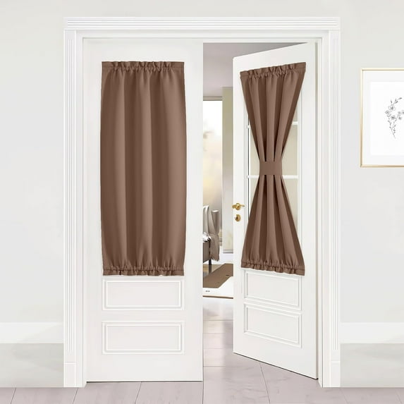 LKYUHGS-French Door Curtain for Window with Tieback, Blackout Shade for ...
