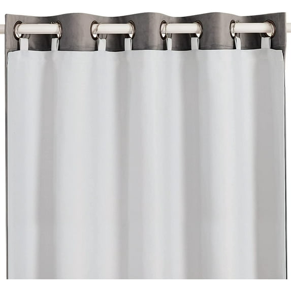 LKYUHGS-Grayish White Room Darkening Curtain Liner for 96 Inch Long ...