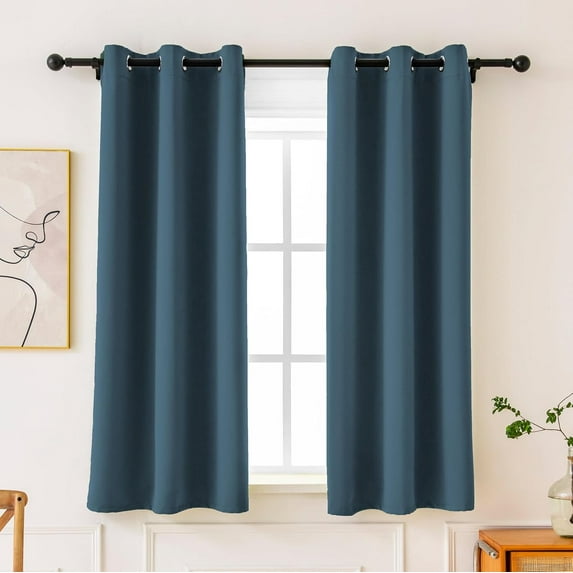 LKYUHGS-Grommet Blackout Curtains 63 Inches Long 2 Panels, Light ...