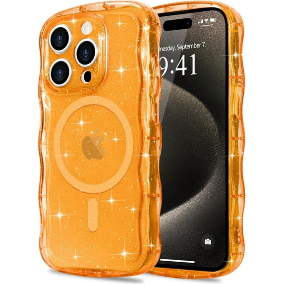 LKYUHGS-Magnetic for iPhone 15 Pro Max Case Clear, Sparkly Bling ...