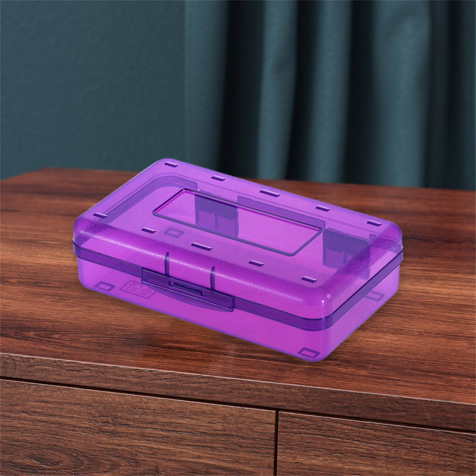 LKZQHMC 1 Pack Clear Pencil Box, Large Plastic Pencil Case Crayon Box ...