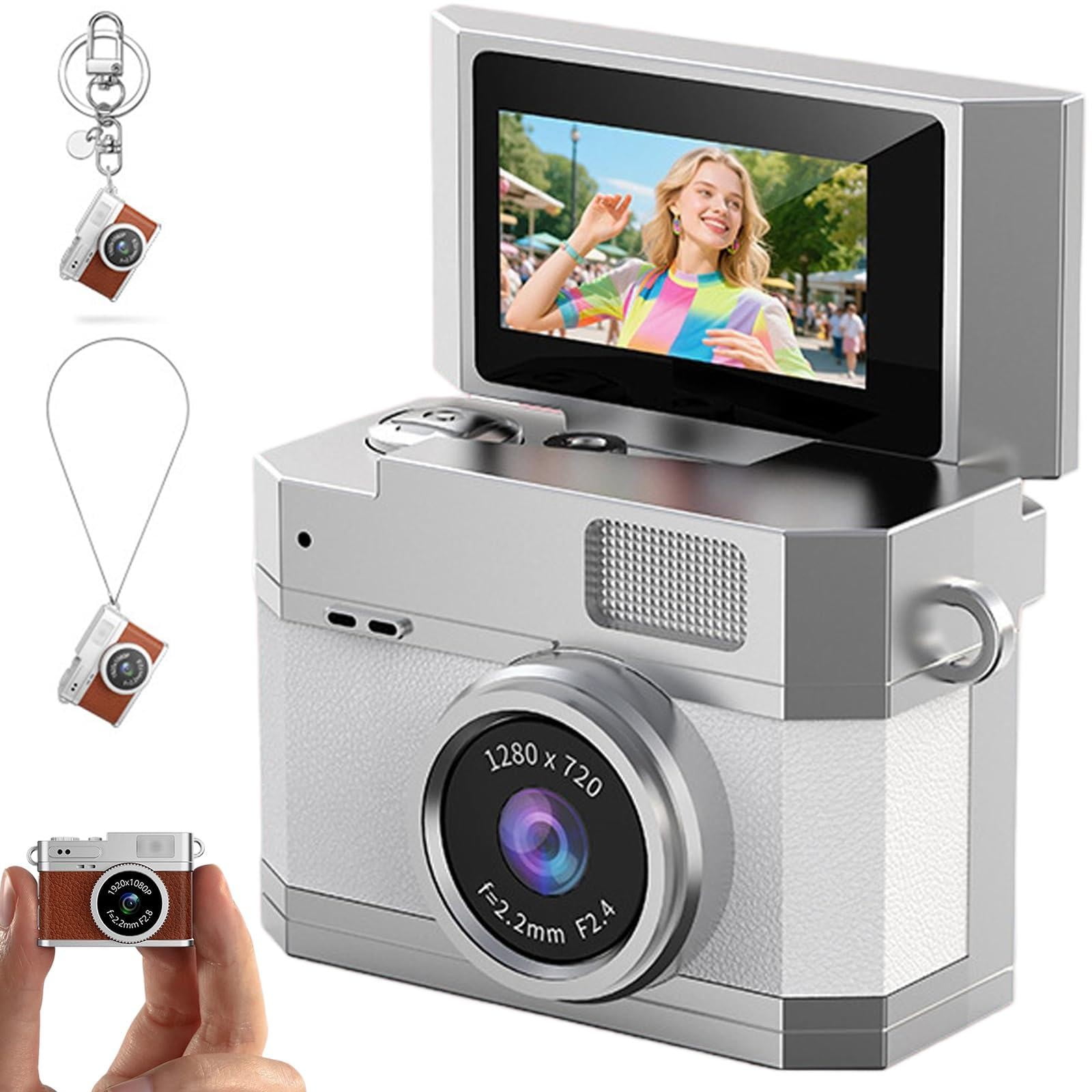 LKZQHMC Digital Camera with Flip Screen, CCD Camera for Students ...