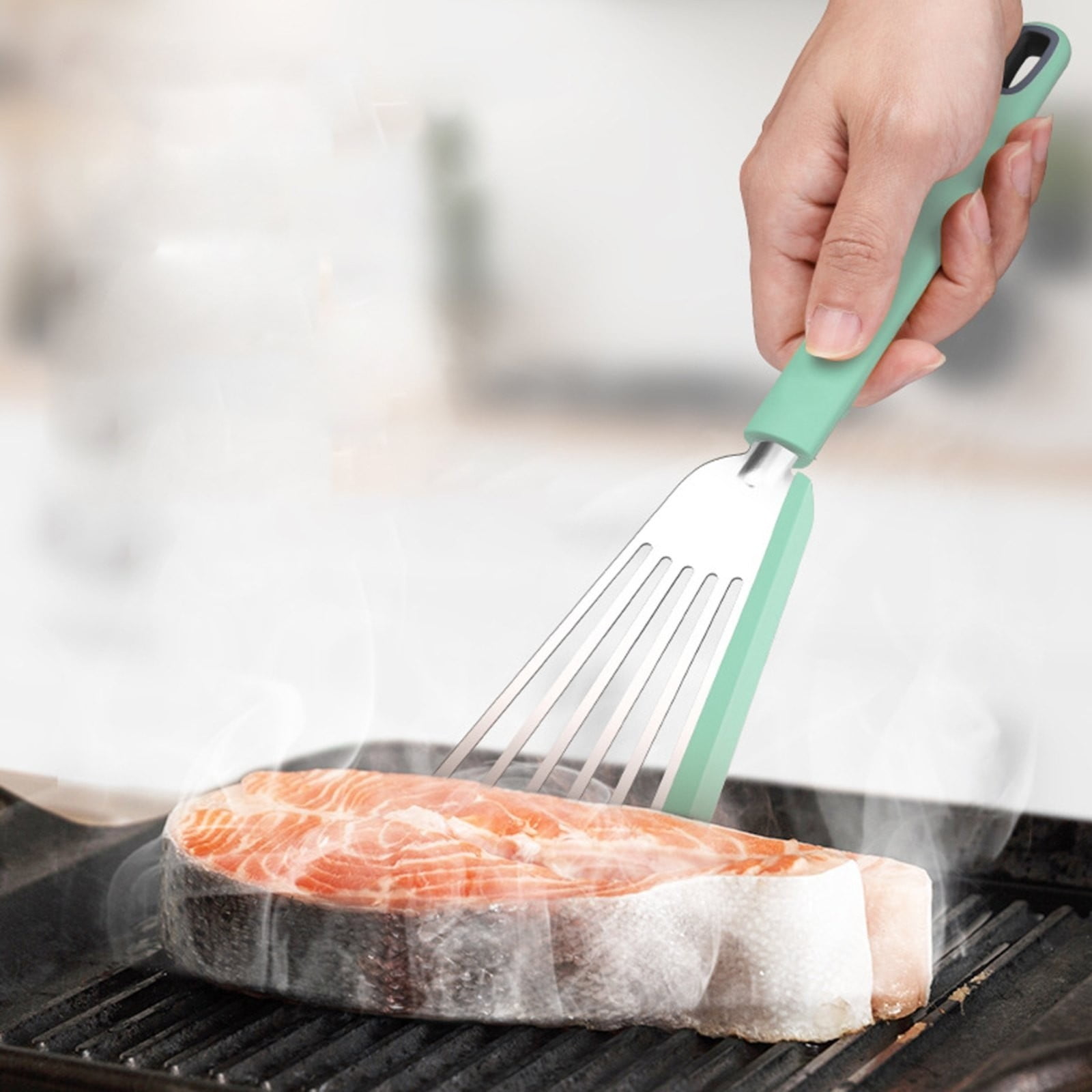 LKZQHMC Fish Spatula Turner PC of 1, Heat Resistant Silicone Edge ...