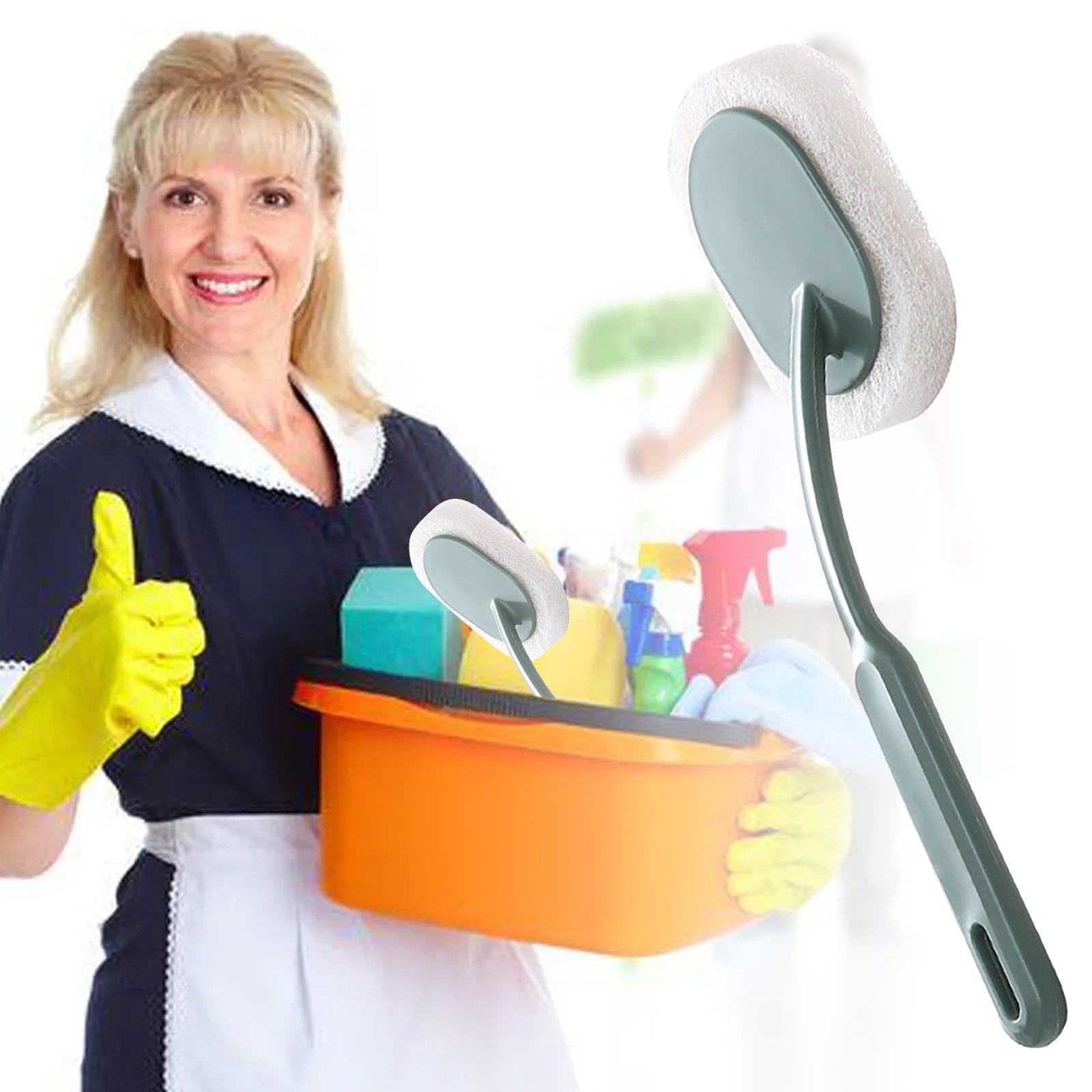 LKZQHMC Shower Bathtub Tub Tile Scrubber Cleaning Brush with Handle ...