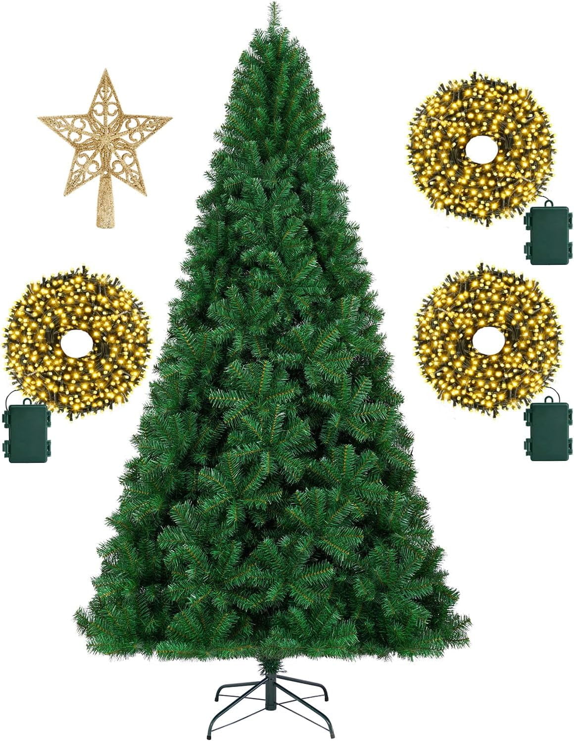 LL 7.5ft Artificial Christmas Tree is a Green one with 1450 Tips and ...
