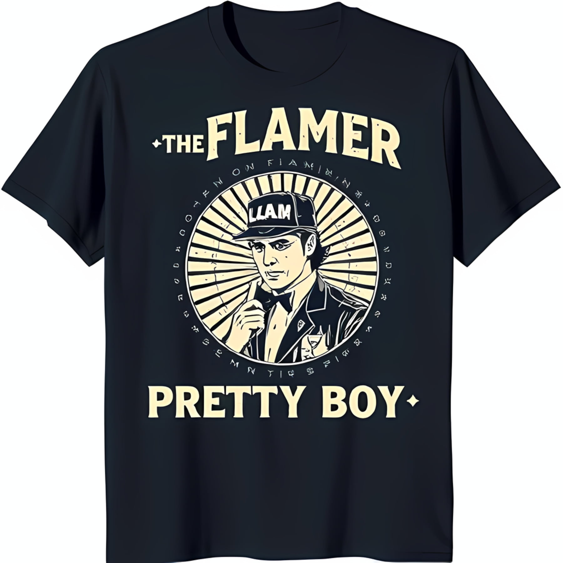 LLAM & Graphic Tee The Flamer Pretty Boy Design - Walmart.com