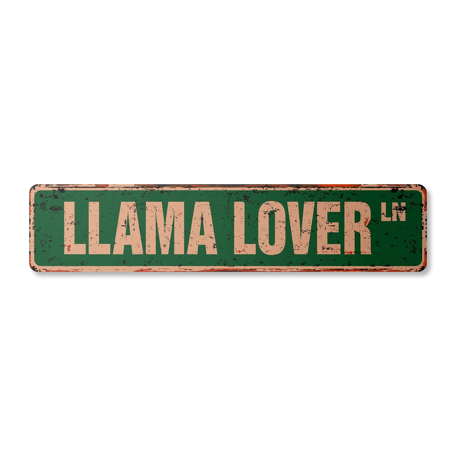 LLAMA LOVER Vintage Plastic Street Sign llamas alpaca farm signs zoo ...