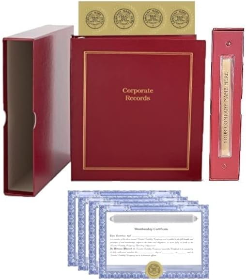 LLC Kit (Red) - Binder, Slipcase, Operating Agreement, Membership ...