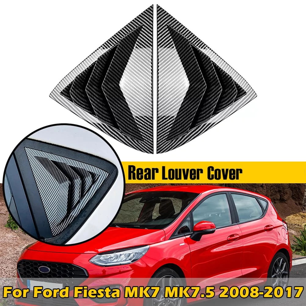 LLDI 1 Pair Car Rear Door Glass Shutter Louver Cover Trim Glass Louver ...