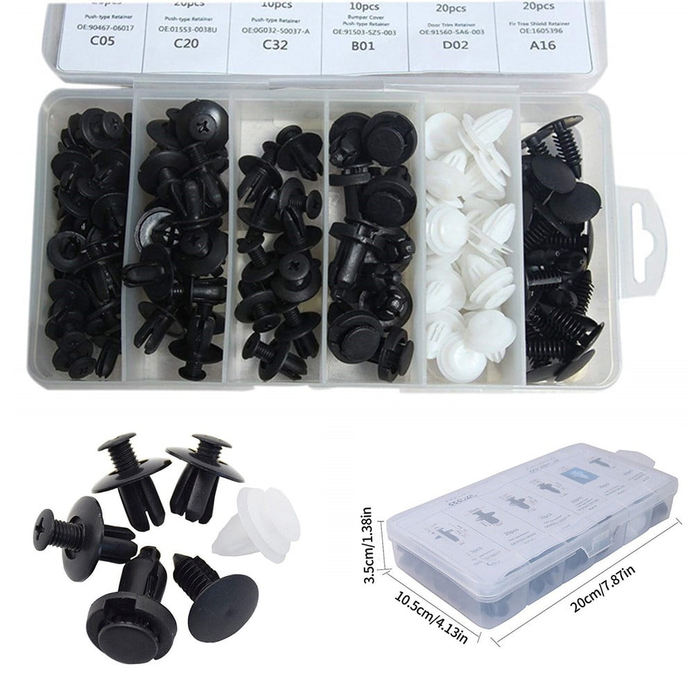 LLDI 100pcs Boxed Buckle Car Universal Buckle Set Combination Car Nylon ...