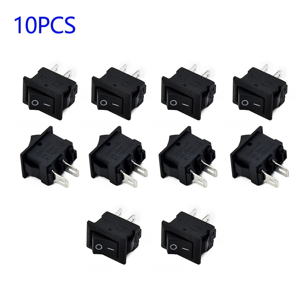 LLDI 10pcs Snap-in Boat Rocker Switch Toggle Power SPST ON-OFF- 2-Pin ...