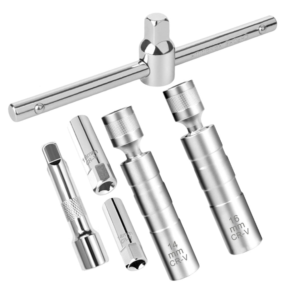 LLDI 14mm 16mm Flexible Spark Socket Set with T-Handle for Auto and ...