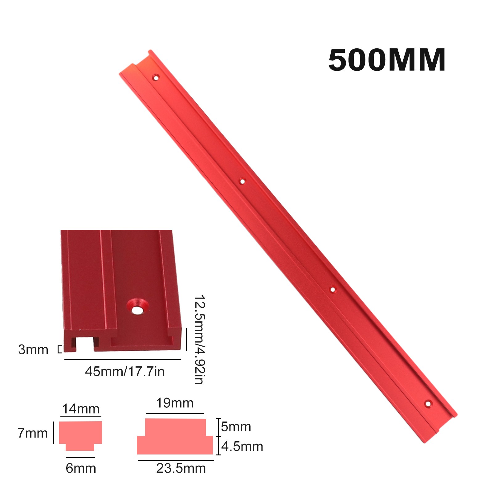 LLDI 1pc Aluminum Alloy 45 Type T-Track T-slot Miter Track Fixture for ...