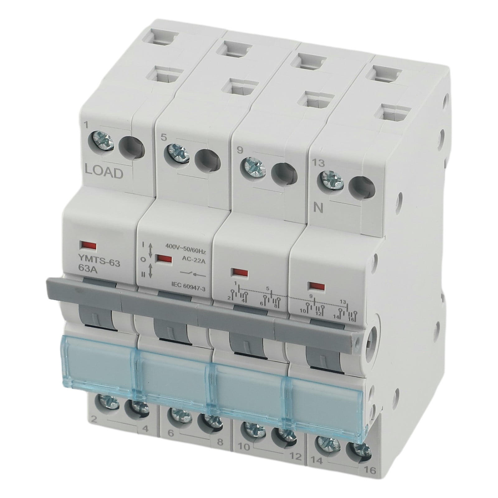 LLDI 1pc YMTS-63 Manual Changeover Transfer Switch MTS Dual Power ...