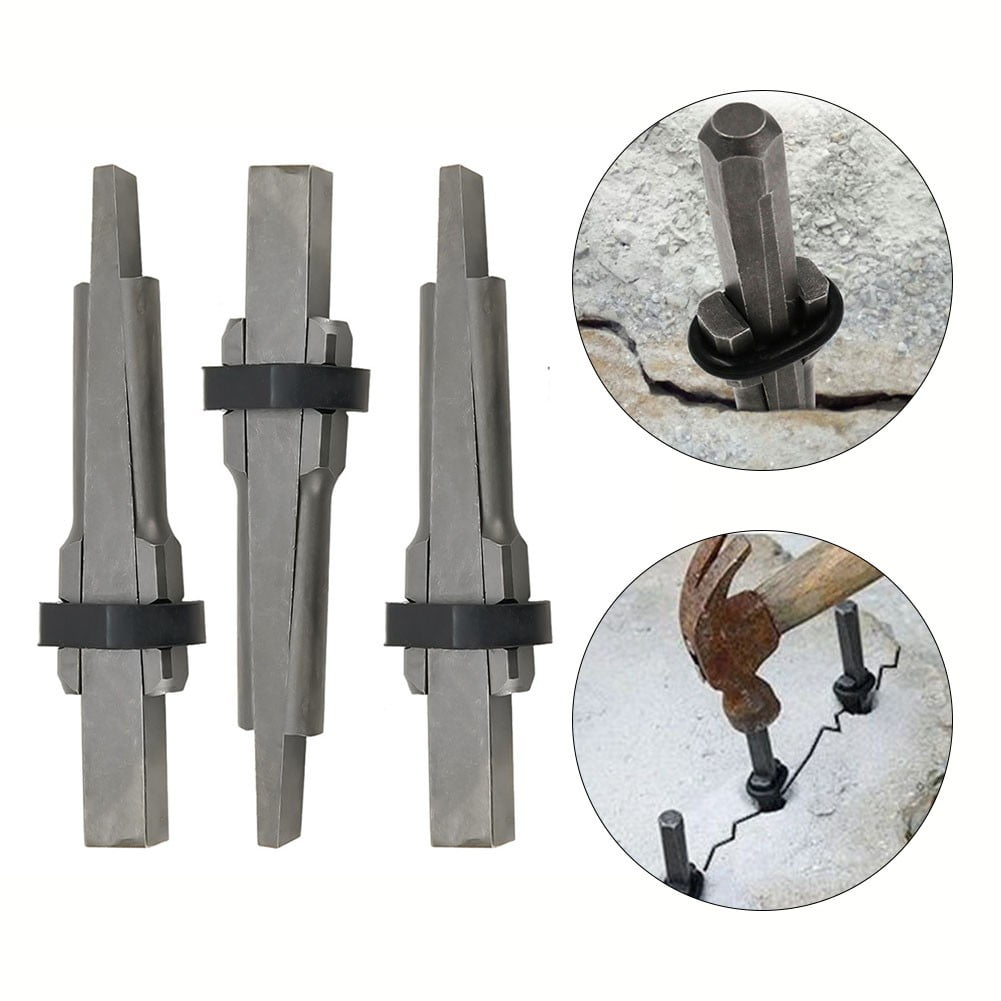 LLDI 23mm Metal Plug Wedges Concrete Rock Stone Splitter forStone Rock ...