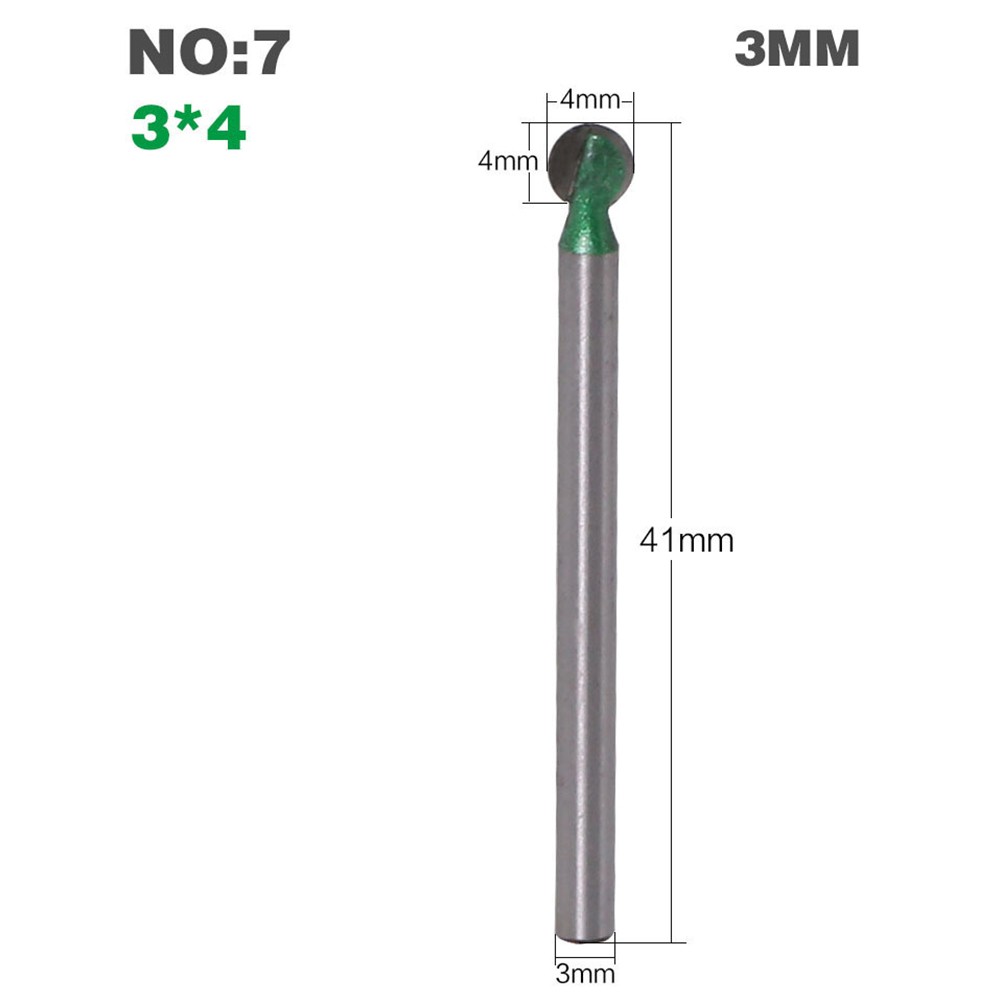 LLDI 3 6mm Shank Ball Round Carving Bit Router Bit Woodworking ...