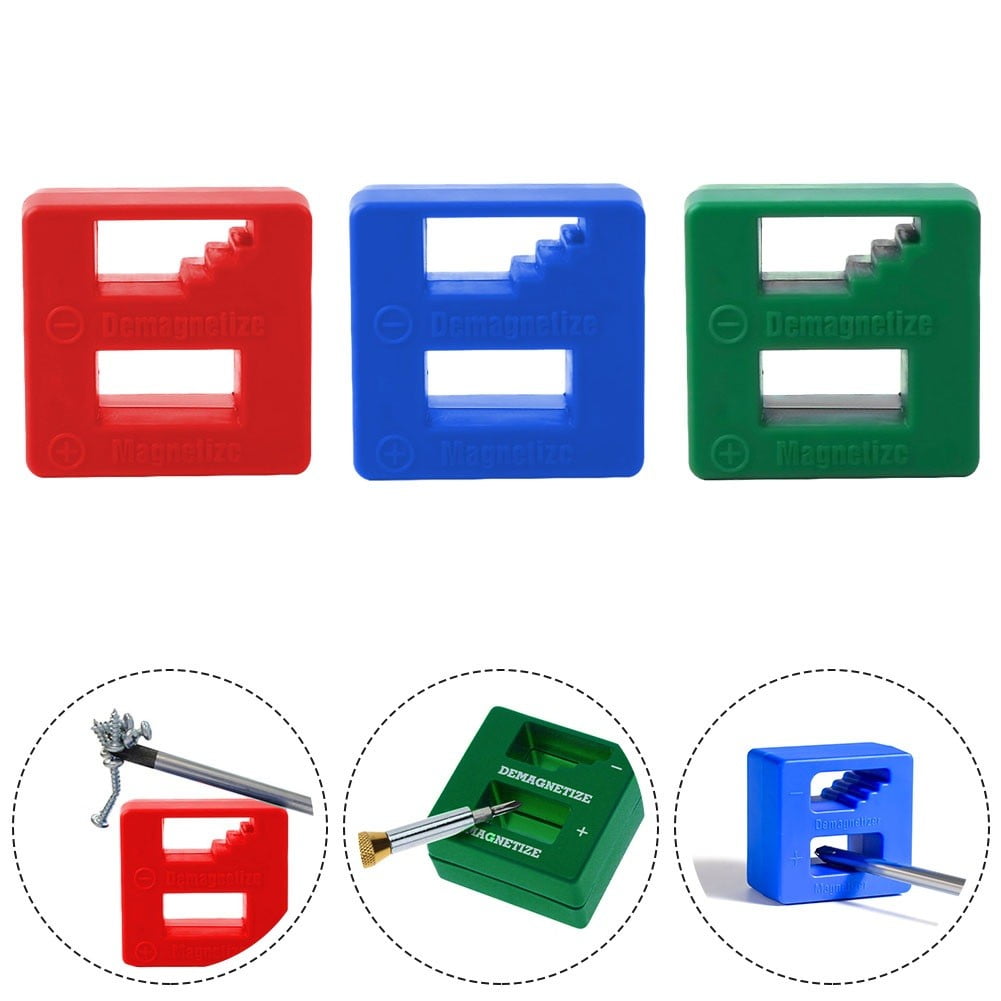 LLDI 3pcs 2 In 1 Screwdriver Magnetizer Degaussing Demagnetizer Change ...