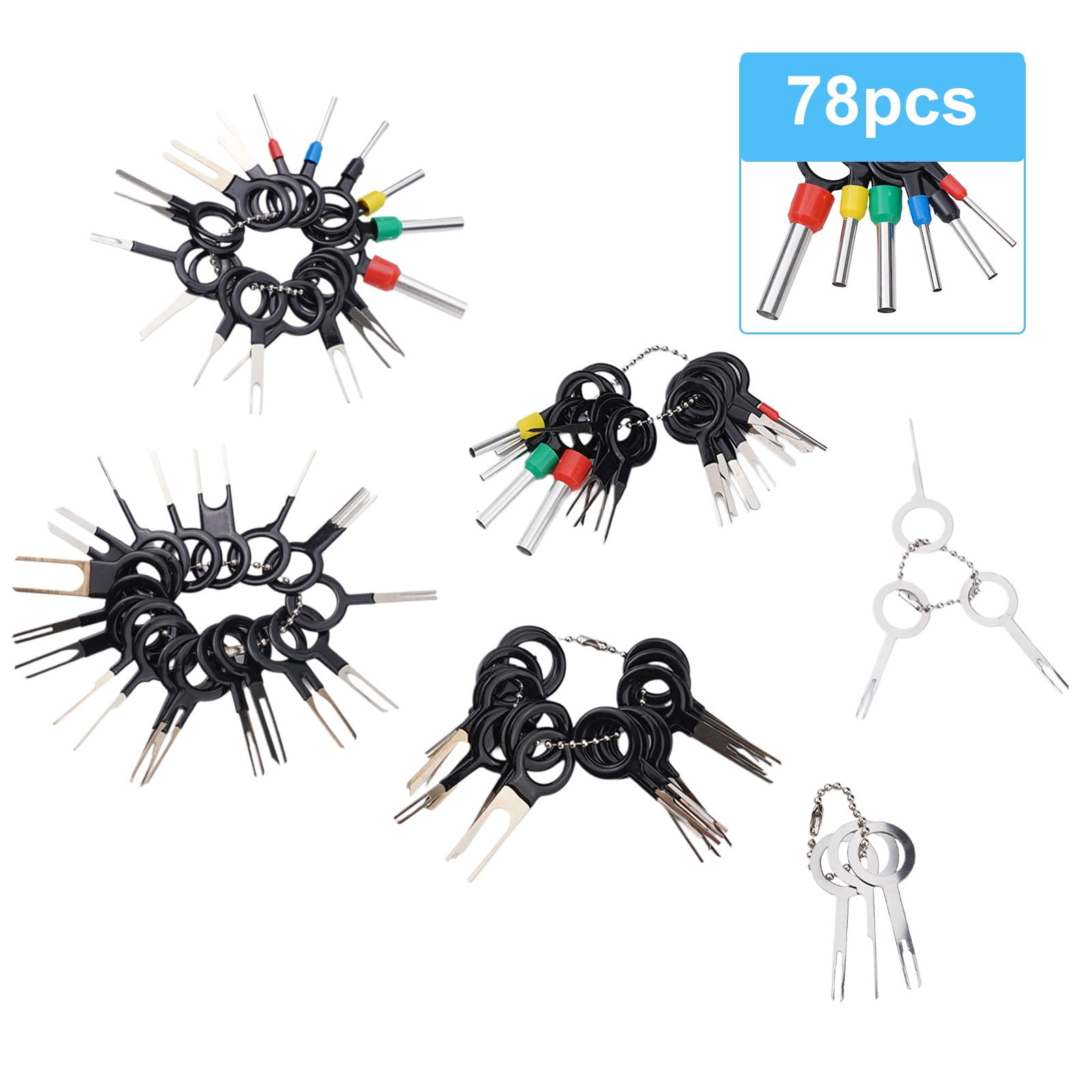LLDI 78pcs Wire Terminal Removal Tools Car Electrical Wiring Crimp ...