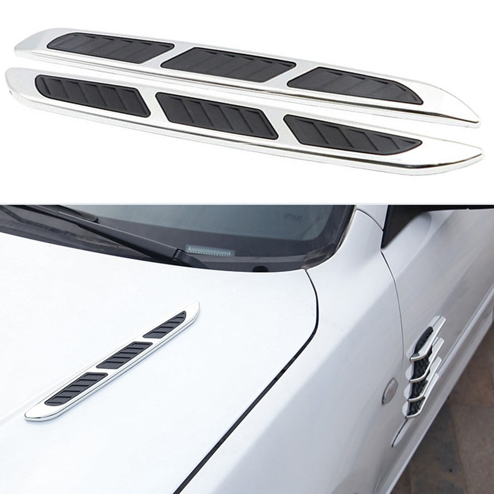 LLDI Car SUV Exterior Hood Air Flow Fender Side Air Vent Black Chrome ...