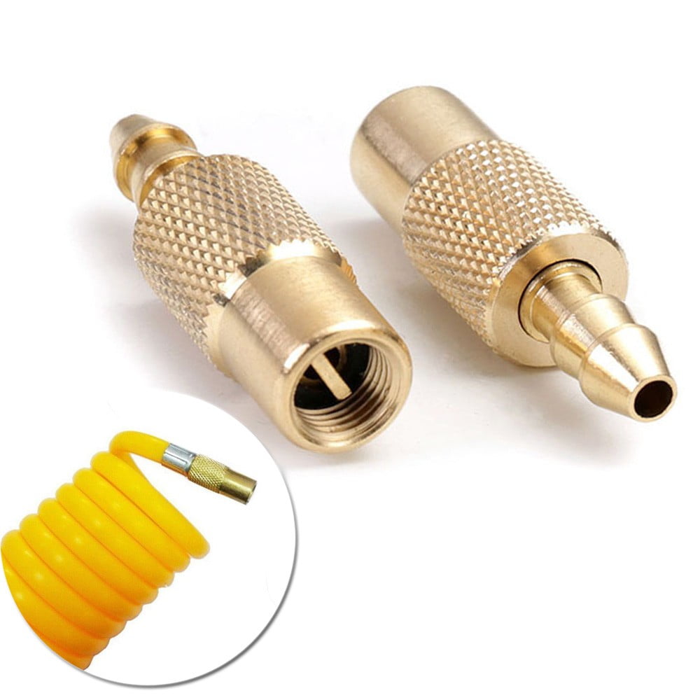 LLDI Car Tire Inflator Valve Connector 6mm Bore Hose Copper Tyre Pump ...