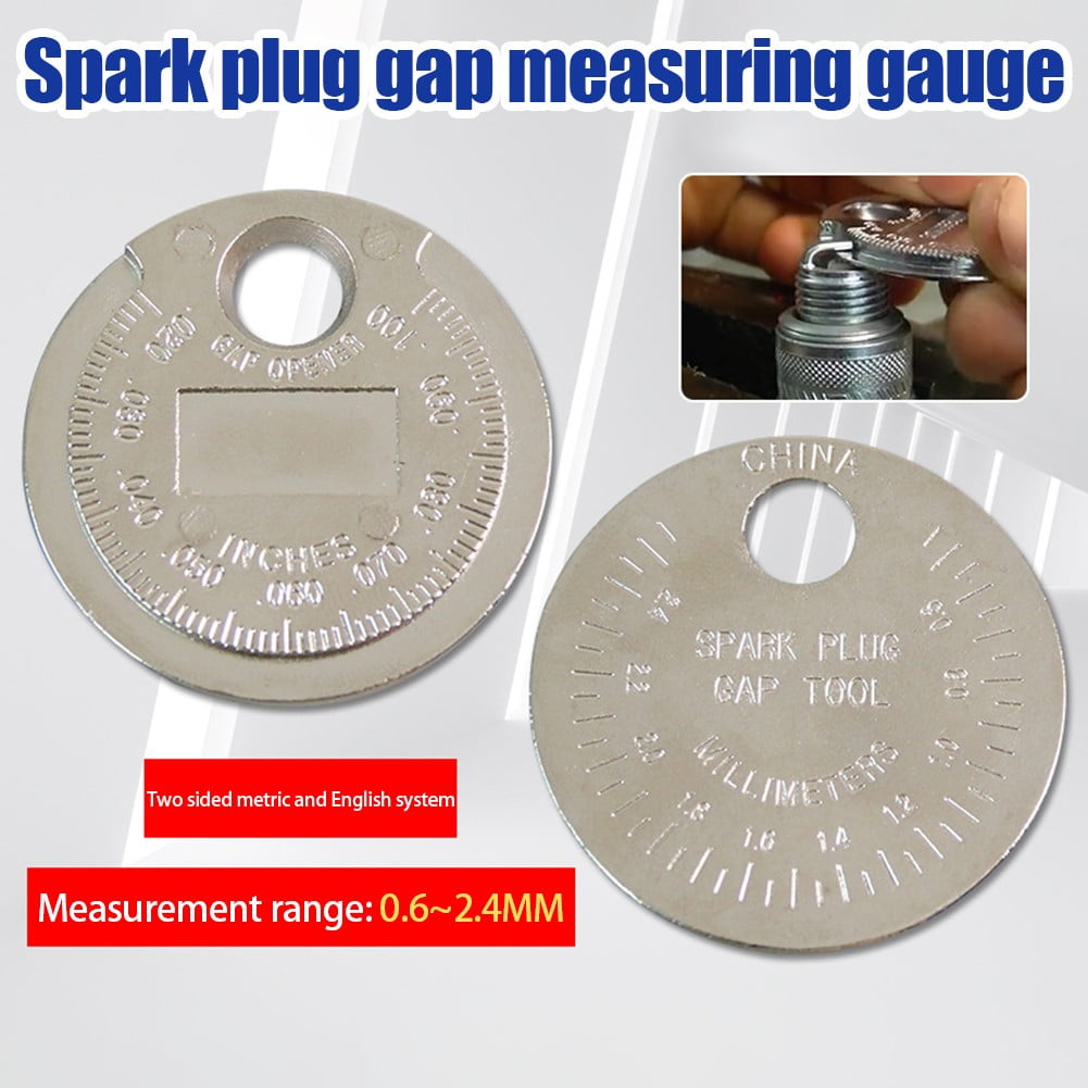 LLDI Coin-Type Sparks Plug Gap Gauge Measurement Tool 0.6-2.4mm Range ...