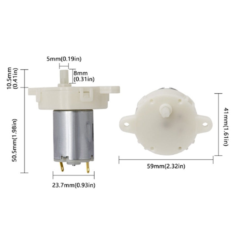 LLDI JS50 Micro Reduction DC Motor Deceleration Gear Motors 7800 rpm ...