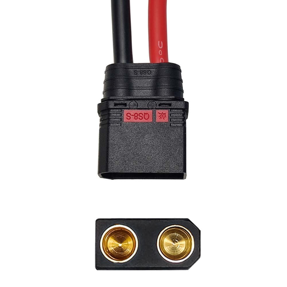 LLDI QS8-S Anti-Spark Cable Connector Battery Connector Adapter 8AWG Silicone Cable female ...