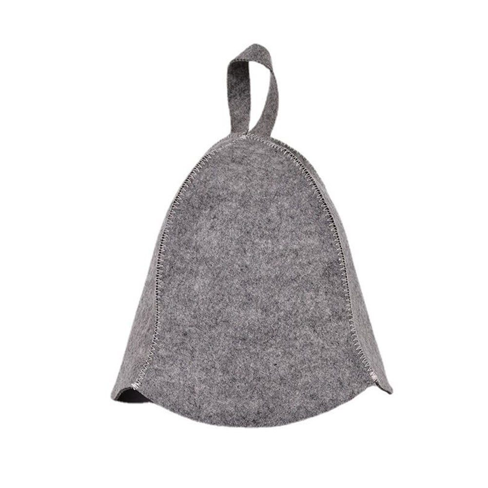 LLDI Sauna Hat Grey Sauna Cap Felt Cap for Sauna Felt Hat Thickened ...