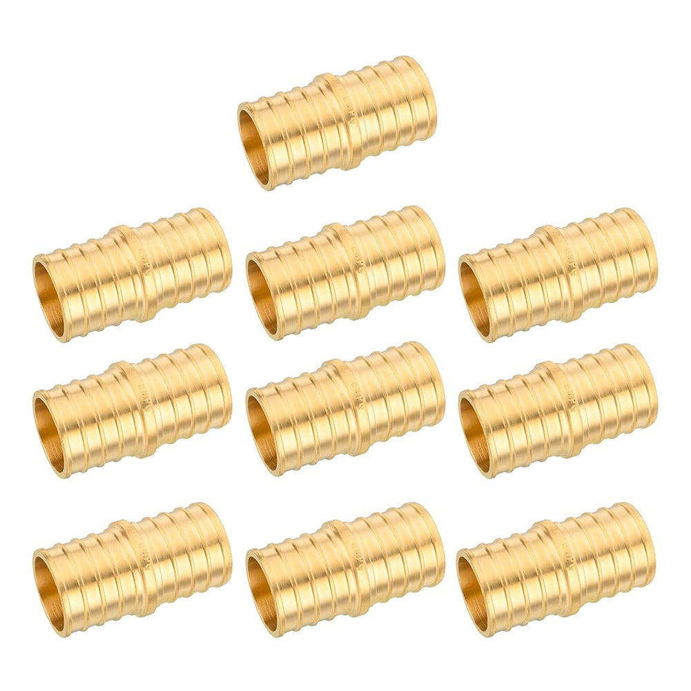 LLDI for PEX-B Fittings Straight Coupling, Brass Crimp Pipe Fittings,Tubing Pipe Hose 10pcs 3 ...