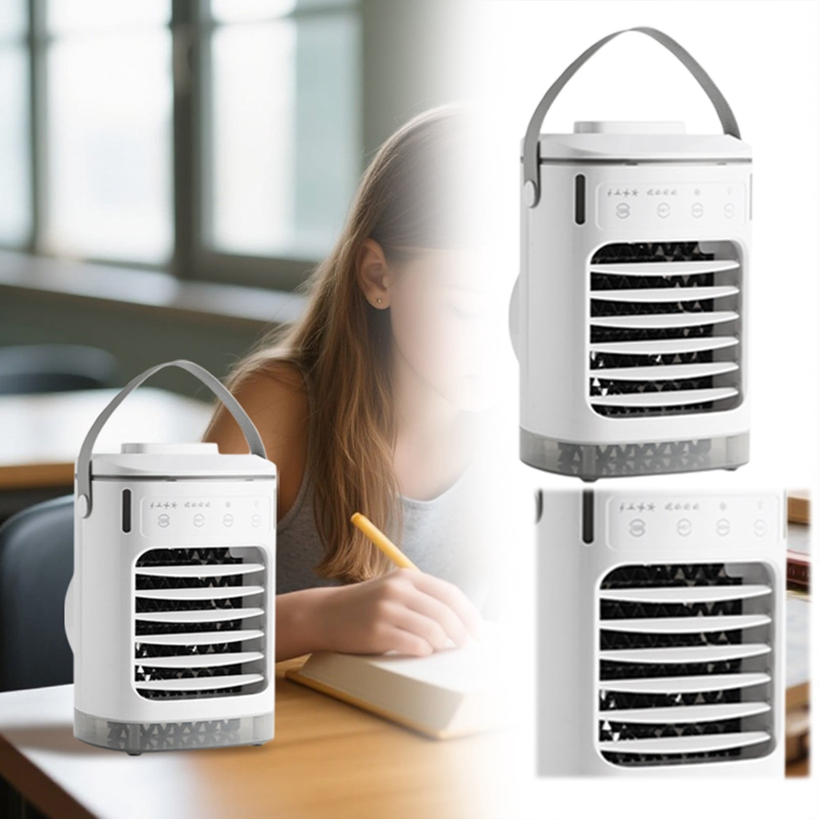 LLDYYDS Portable Air Conditioner, Evaporative Air Cooler, 2-4-8H Timer ...