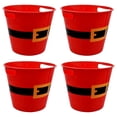Werqueid, Plastic Buckets with Handles, Santa Belt, 4 Pack, Multi ...
